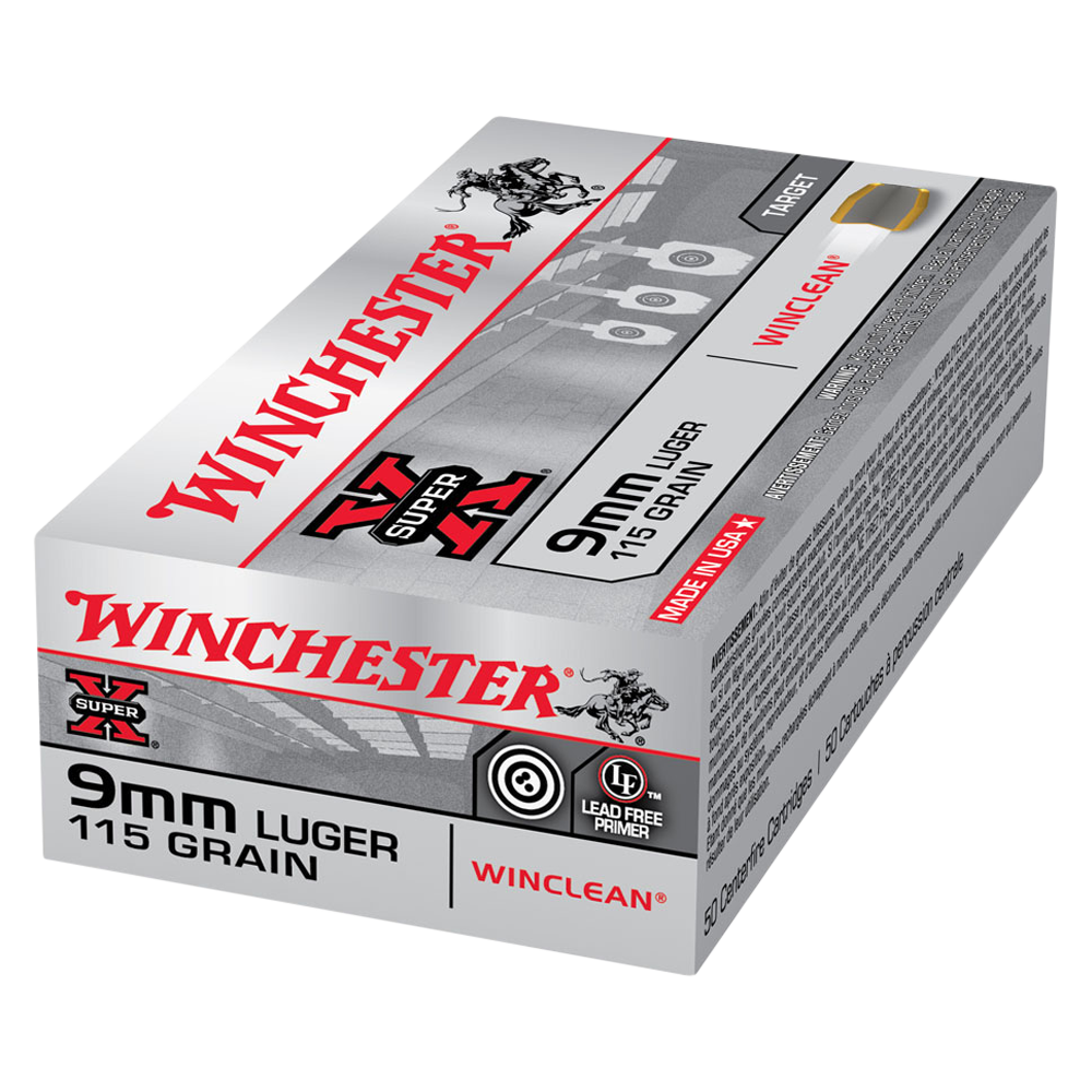 WINCHESTER 9MM 115GN WINCLEAN 50RND