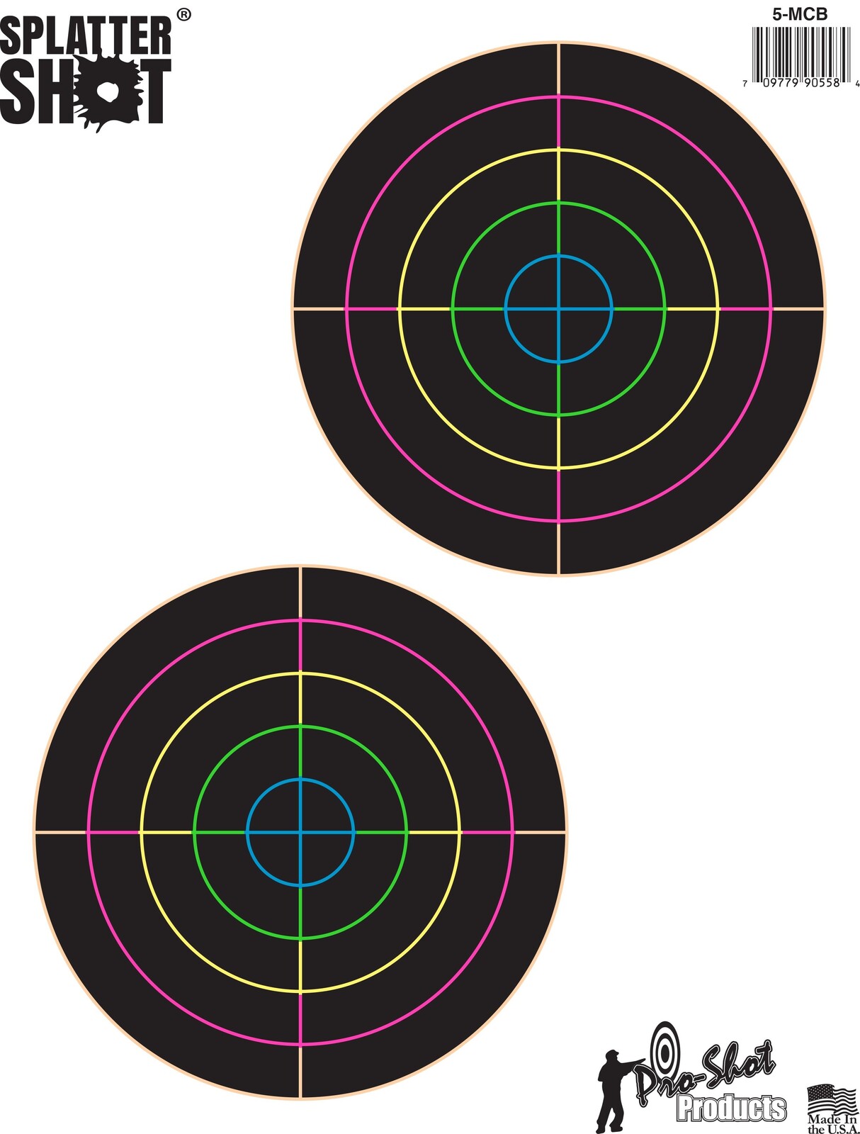 PROSHOT MULTI-COLOUR SPLATTER 10PK TARGET